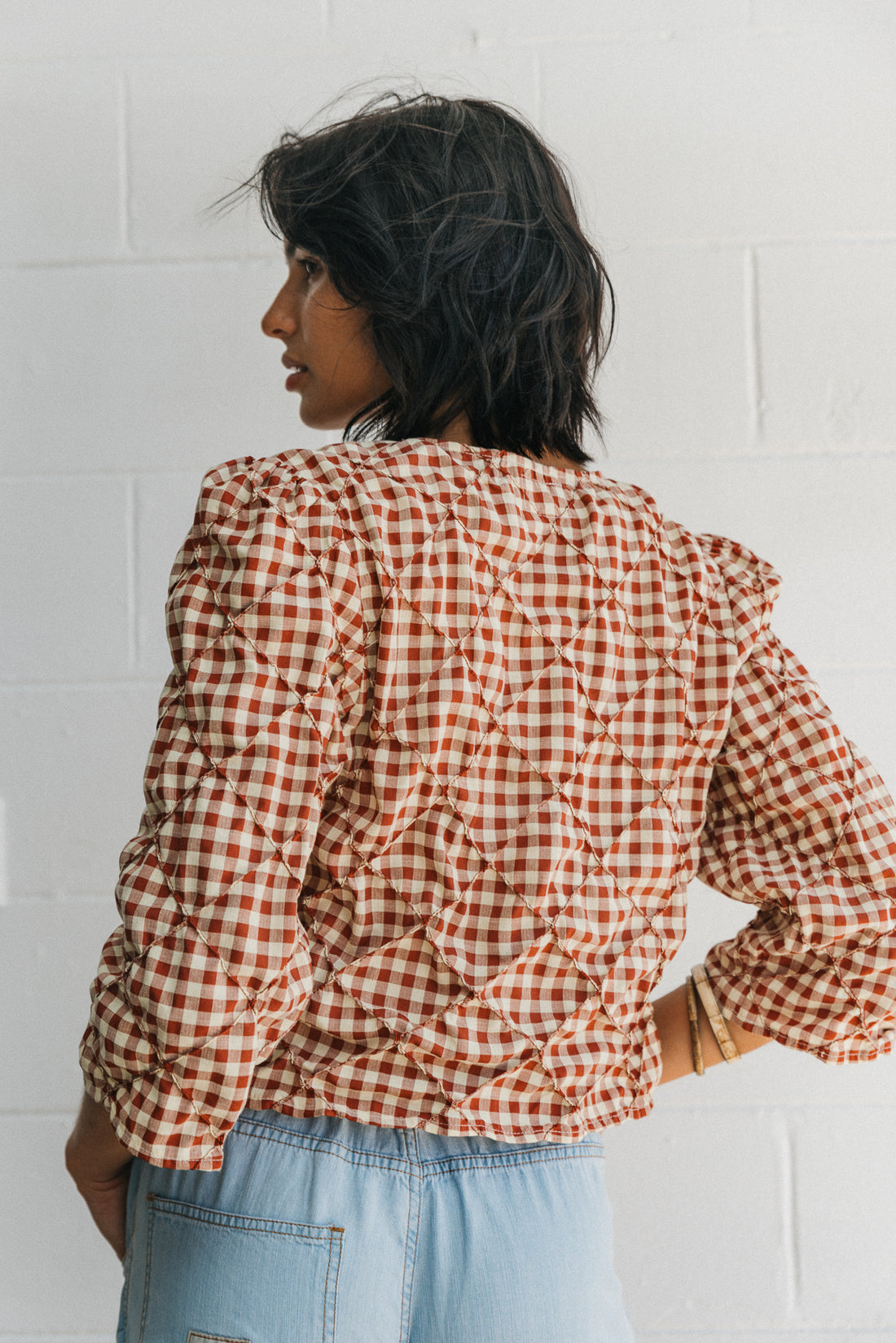 Poppy - Red Checked Blouse