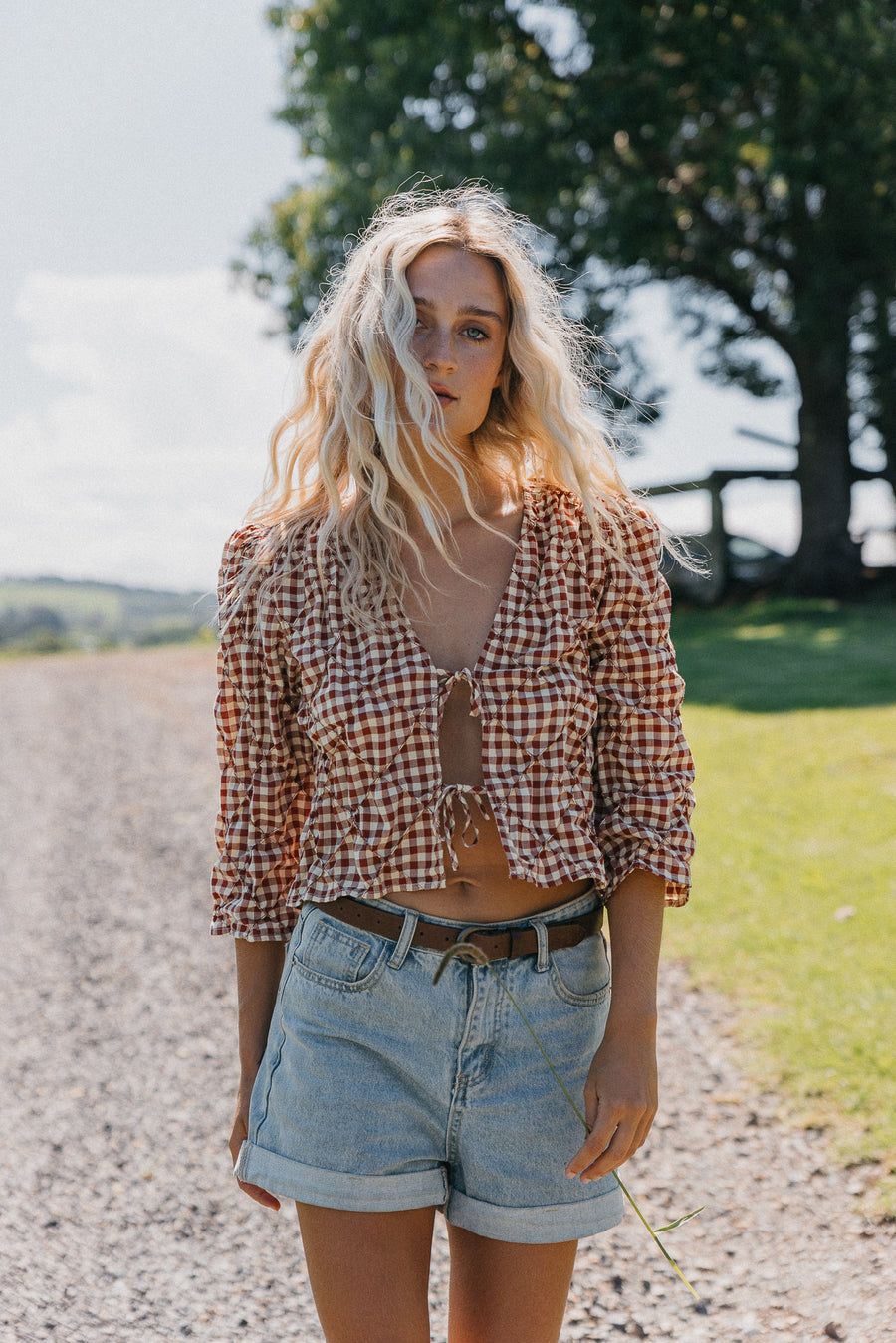 Poppy - Red Checked Blouse