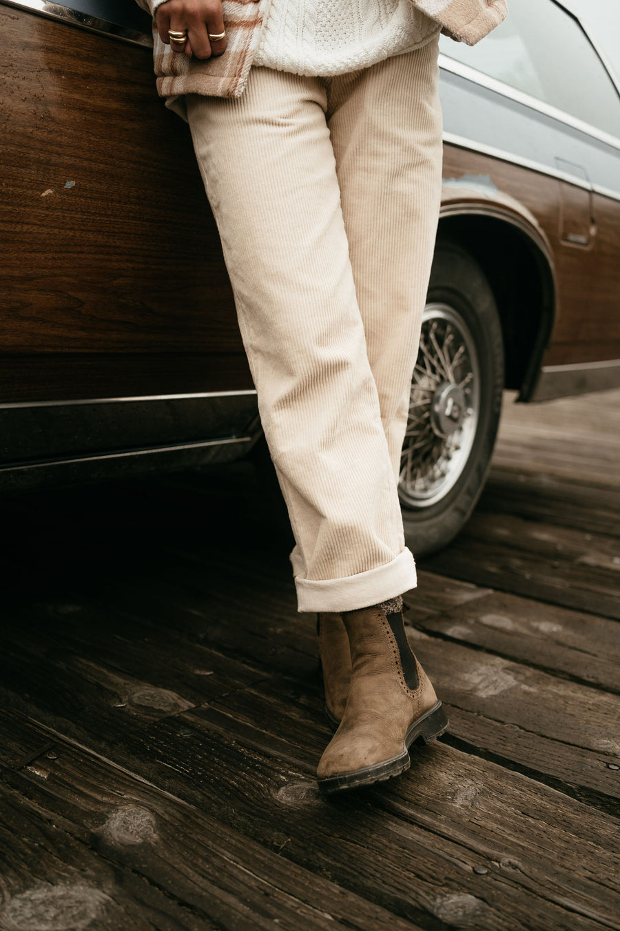 Dayton - Unisex Cream Cord Pants